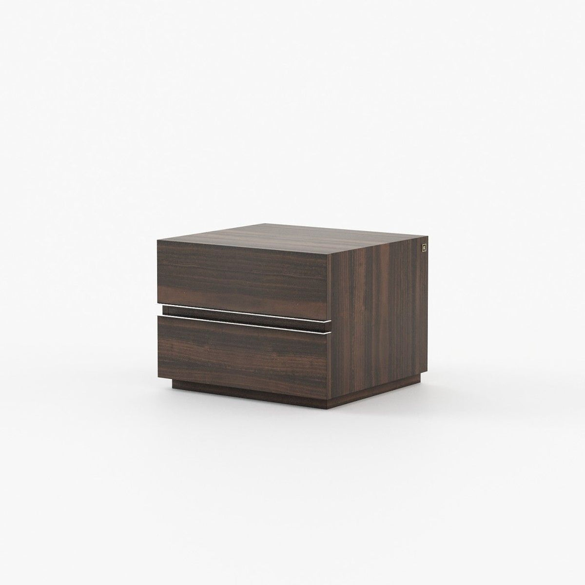 Laskasas CONNOR Bedside Cabinet & Table Smoked Eucalyptus Veneer Matte ...